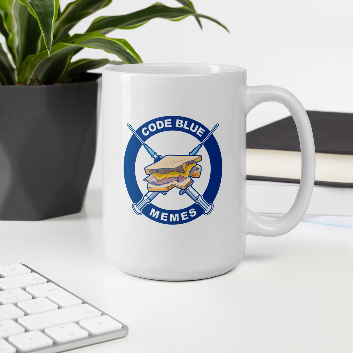 Classic Code Blue Memes Mug